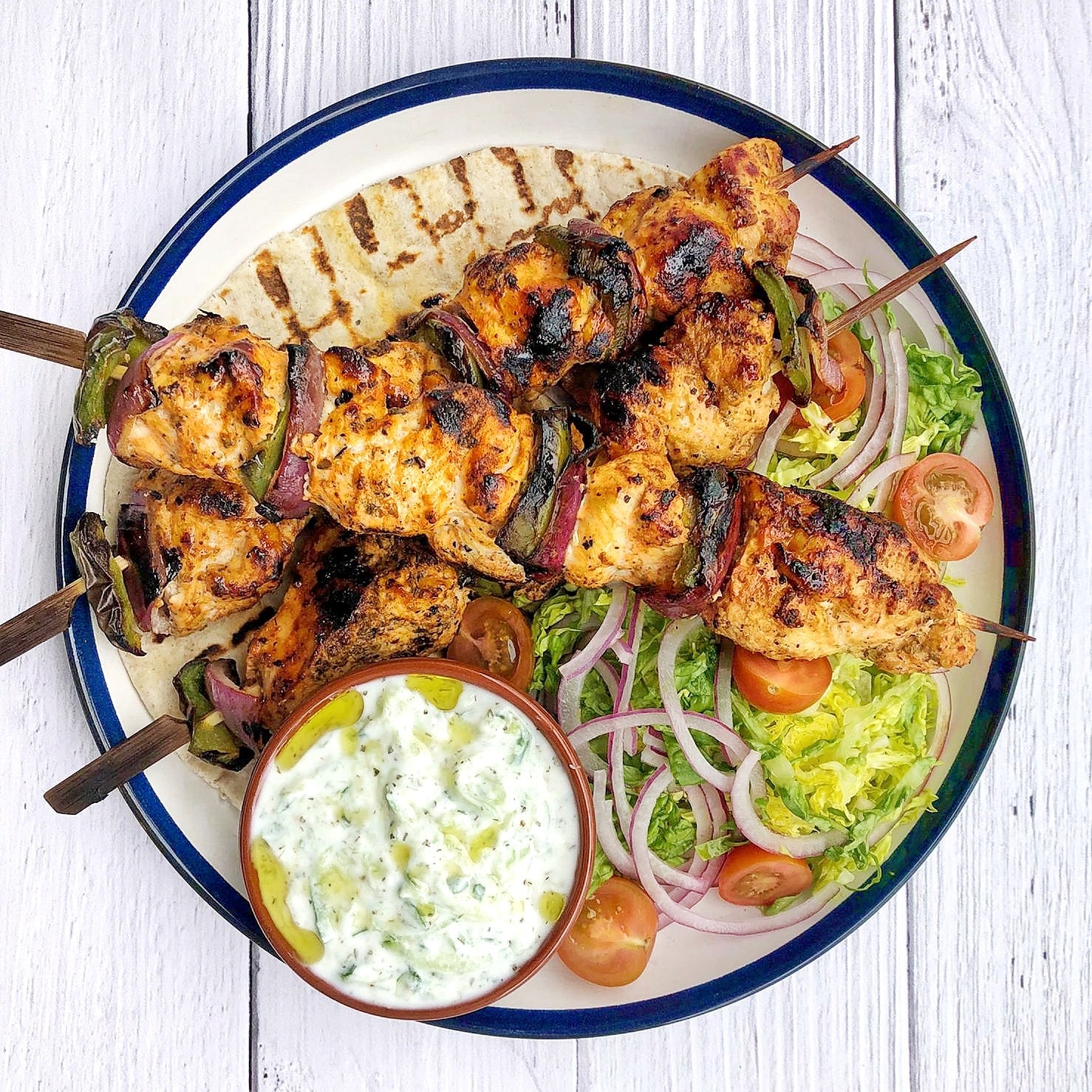 Thomas Frake - Chargrilled Chicken & Vegetable Souvlaki, Quick Tzatzik ...