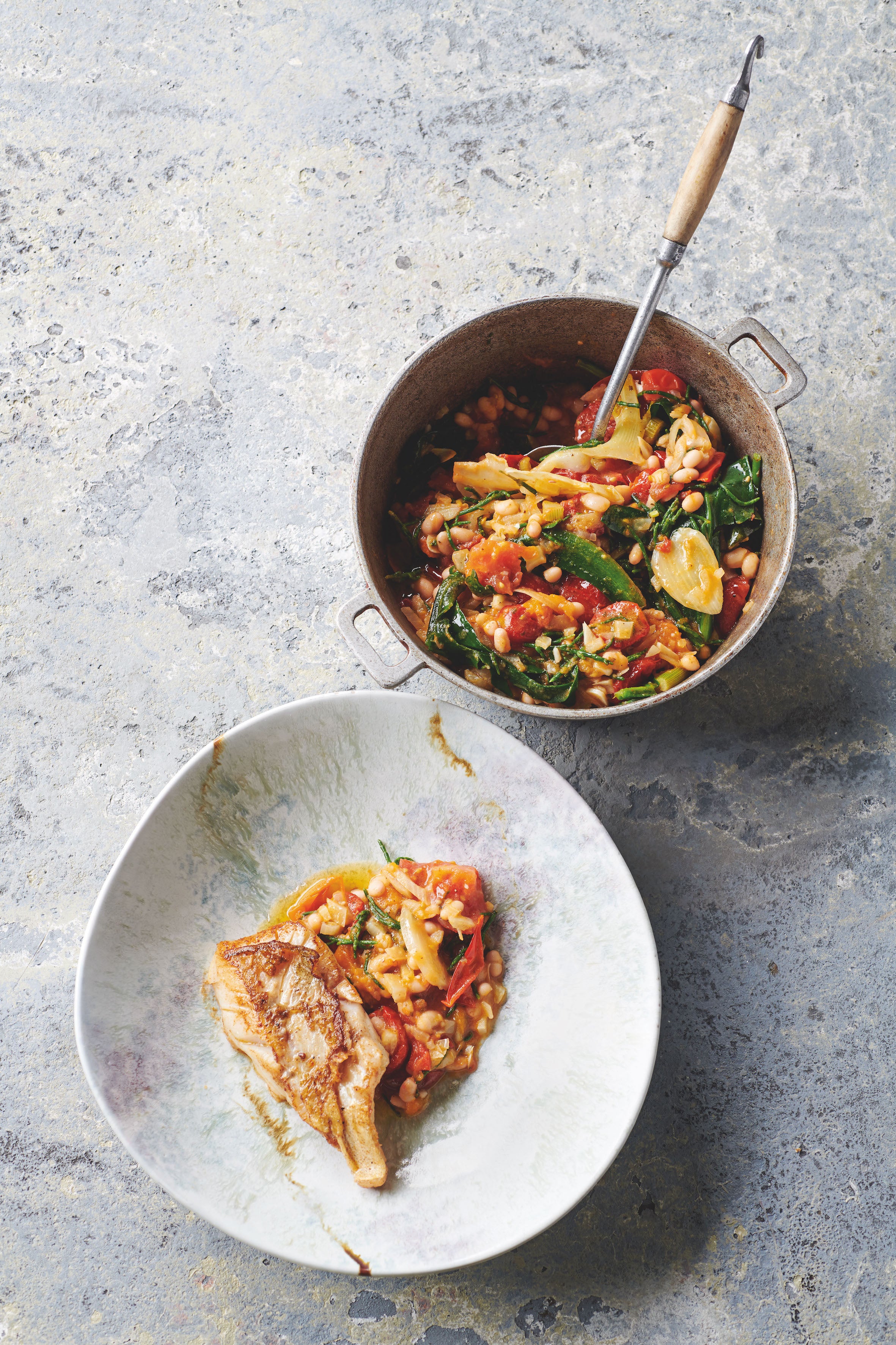 James Martin - Isles of Scilly Pollock with a Bean and Tomato Stew ...